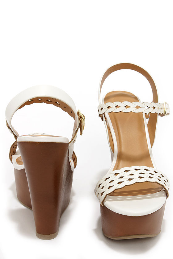 Cute White Wedges - Platform Wedges - Wedge Sandals - $25.00