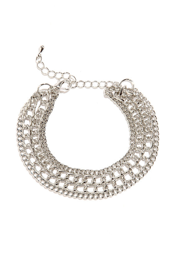 Pretty Silver Bracelet - Chain Bracelet - $14.00 - Lulus