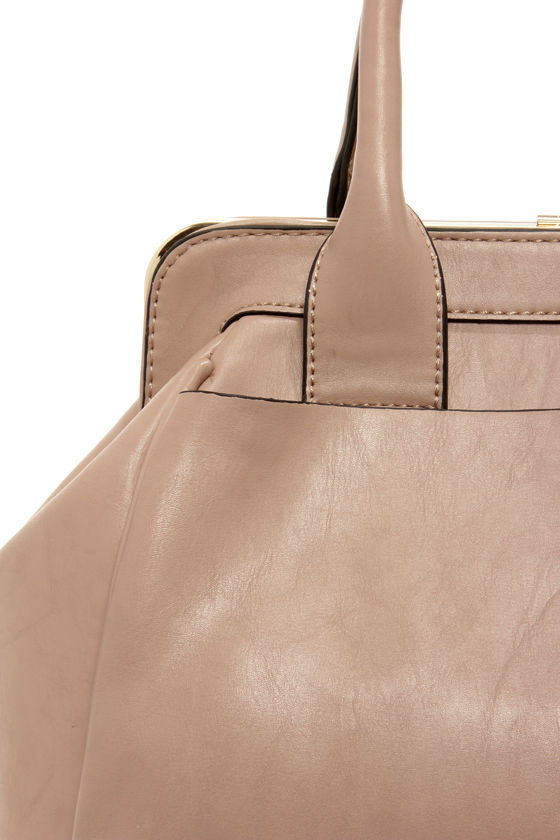 Cute Taupe Handbag - Taupe Purse - Vegan Purse - $49.00