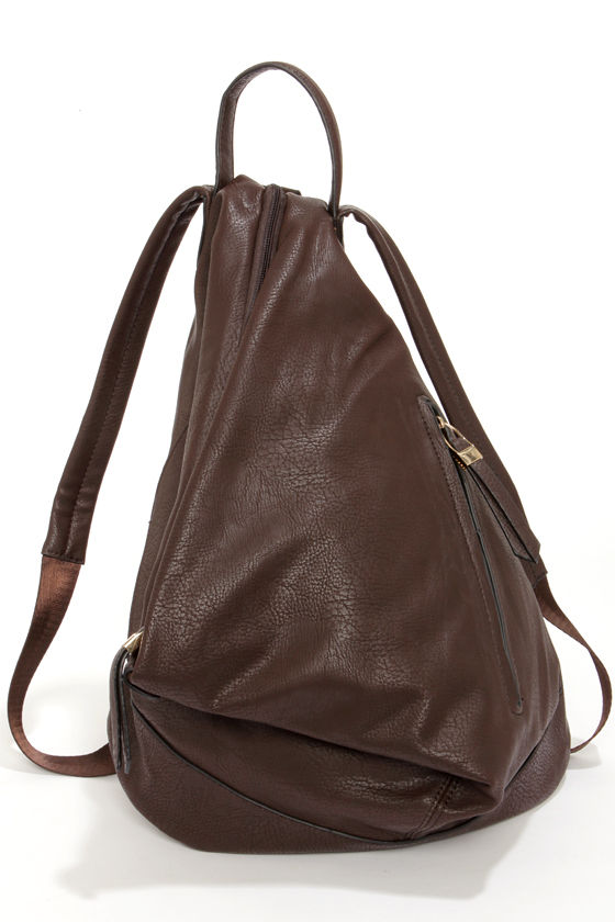 Cute Dark Brown Backpack - Vegan Leather Backpack - $47.00 - Lulus