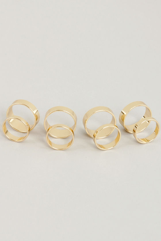 Cool Gold Rings - Ring Set - $13.00 - Lulus