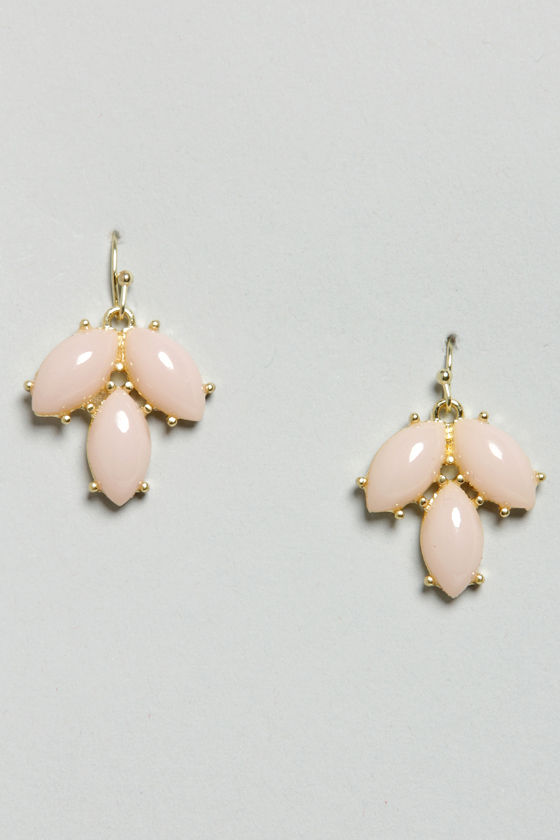 Cute Pink Earrings - Dangle Earrings - Rhinestone Earrings - $9.00 - Lulus