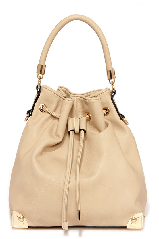 Chic Beige Handbag - Beige Tote - Drawstring Tote - $40.00 - Lulus
