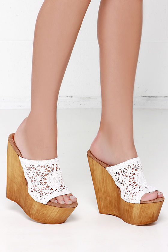 Cute White Wedges - Platform Wedges - Wedge Sandals - $81.00 - Lulus