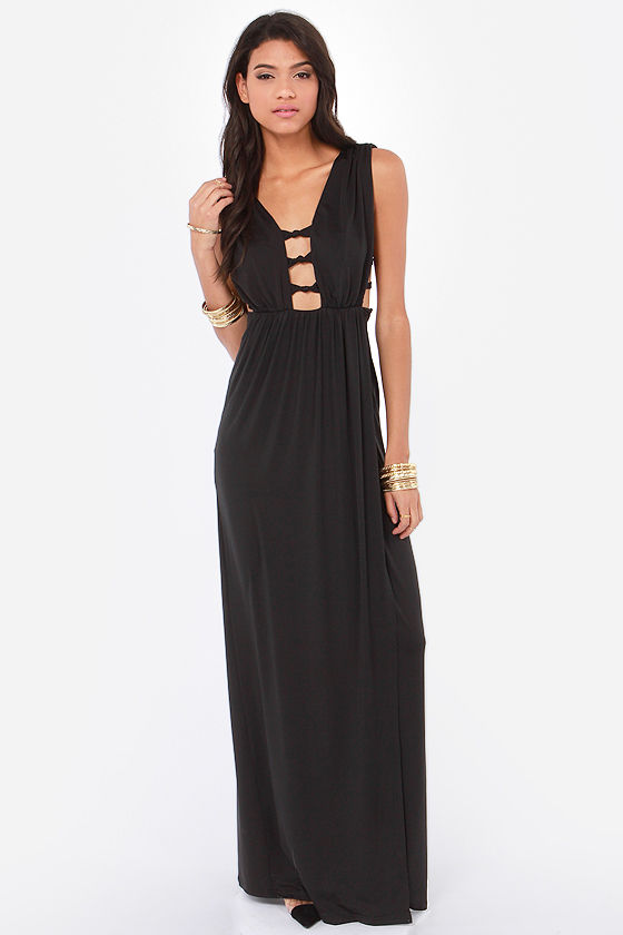 Sexy Black Dress - Maxi Dress - Cutout Dress - $59.00 - Lulus