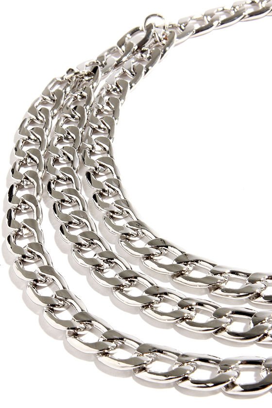 Cool Silver Necklace - Chain Necklace - $16.00