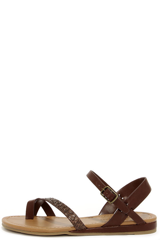 Cute Brown Sandals - Ankle Strap Sandals - $22.00 - Lulus