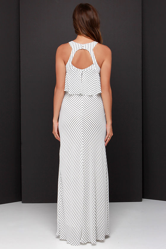 Chic Black and Ivory Dress - Maxi Dress - $69.00