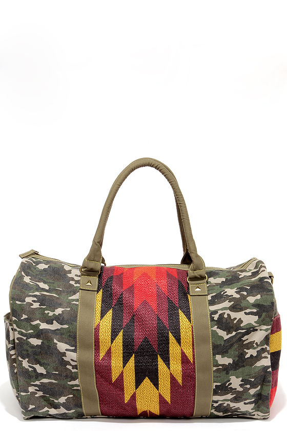 Tigerbear Republik Zeppo - Camo Print Bag - Weekender Bag - $90.00 - Lulus