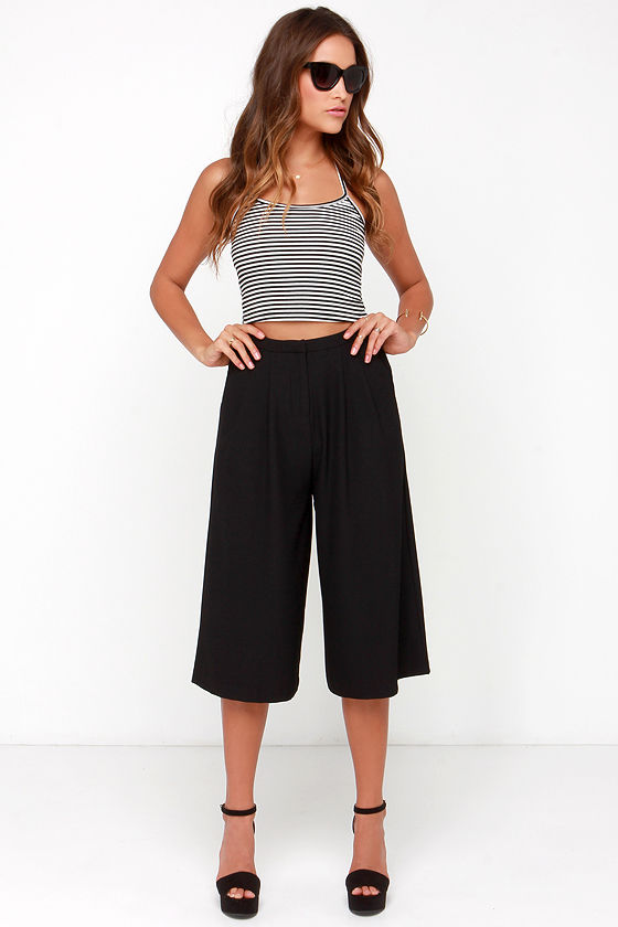 Chic Black Culottes - Black Pants - Black Shorts - Gauchos - $86.00 - Lulus