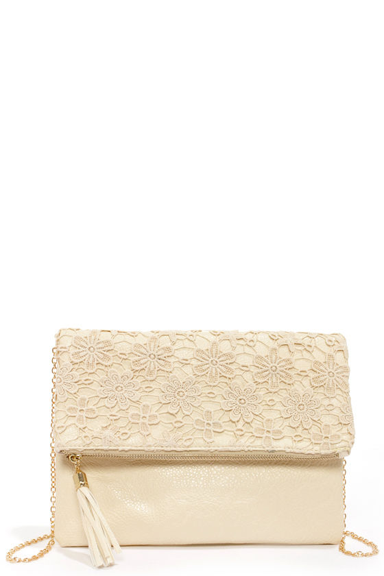 Pretty Cream Clutch - Lace Clutch - Crocheted Clutch - $37.00 - Lulus