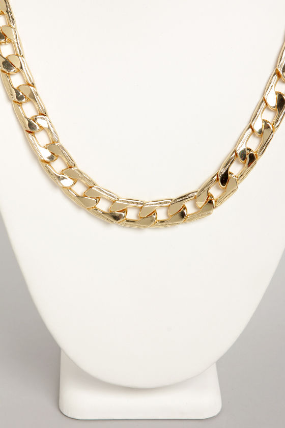 Pretty Gold Necklace - Chain Necklace - $15.00 - Lulus
