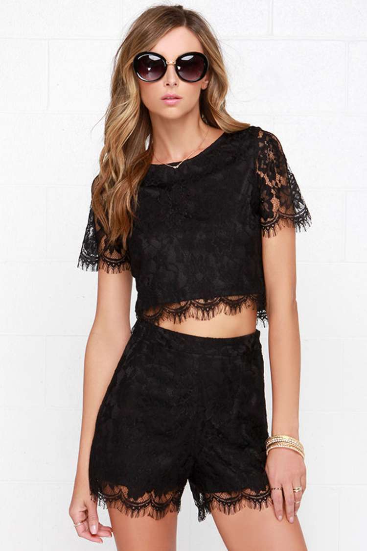 Lace High Waisted Shorts