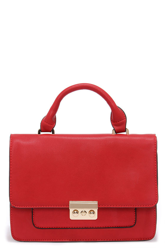 Chic Red Purse - Red Handbag - Vegan Leather Satchel - $34.00 - Lulus