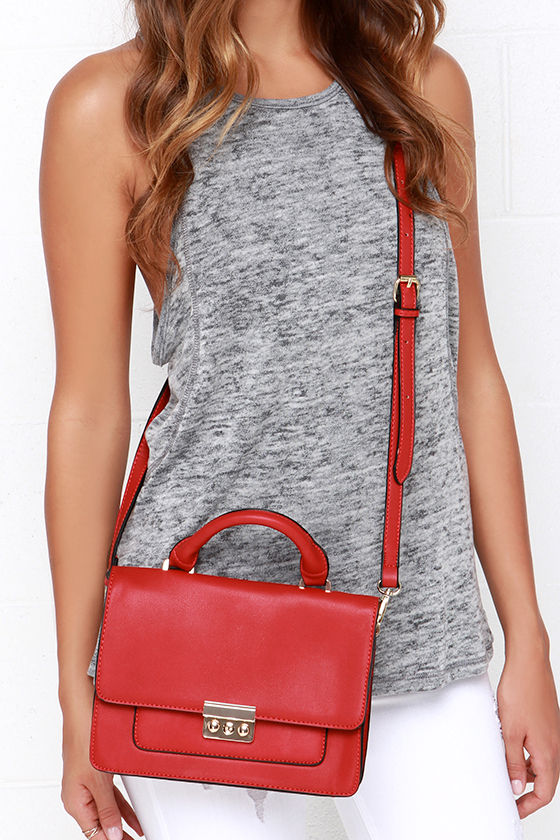 Chic Red Purse - Red Handbag - Vegan Leather Satchel - $34.00 - Lulus