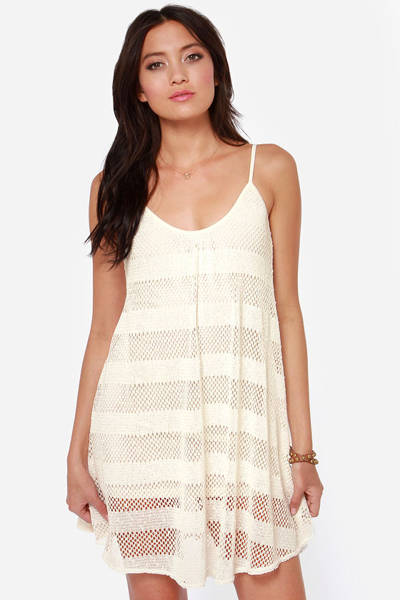 RVCA Bori Dress - Ivory Dress - Crochet Dress - Lace Dress - $66.00 - Lulus