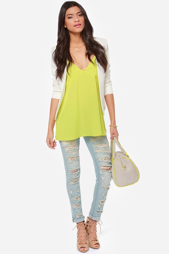 Cute Chartreuse Top - Tank Top - Yellow Top - $36.00 - Lulus