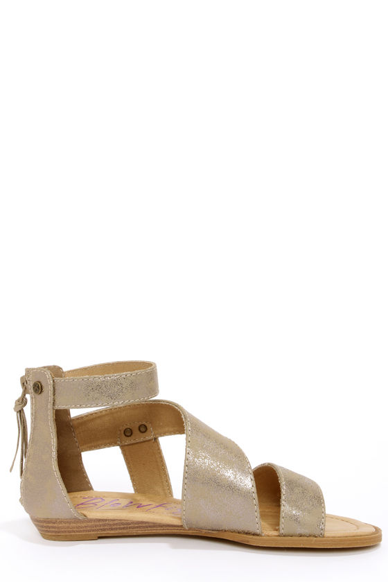 Cute Bronze Sandals - Gladiator Sandals - Metallic Shoes - $51.00