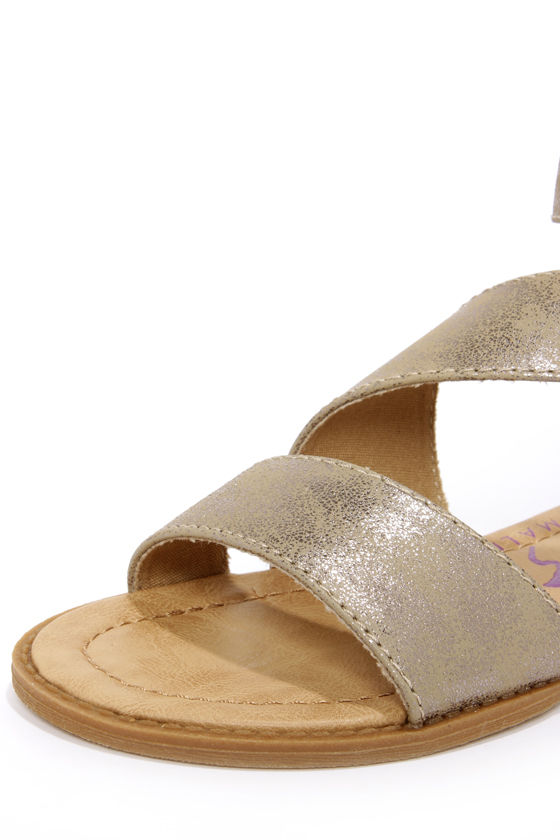 Cute Bronze Sandals - Gladiator Sandals - Metallic Shoes - $51.00