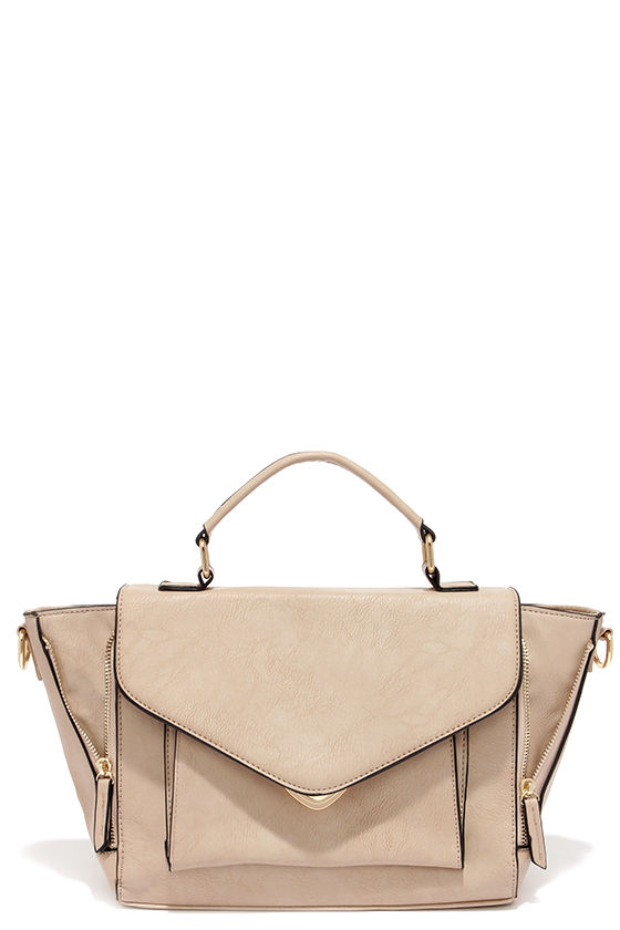 Cute Taupe Handbag - Taupe Purse - Winged Purse - $36.00 - Lulus
