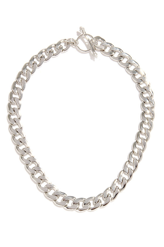 Pretty Silver Necklace - Chain Necklace - Silver Chain Necklace - $12. ...