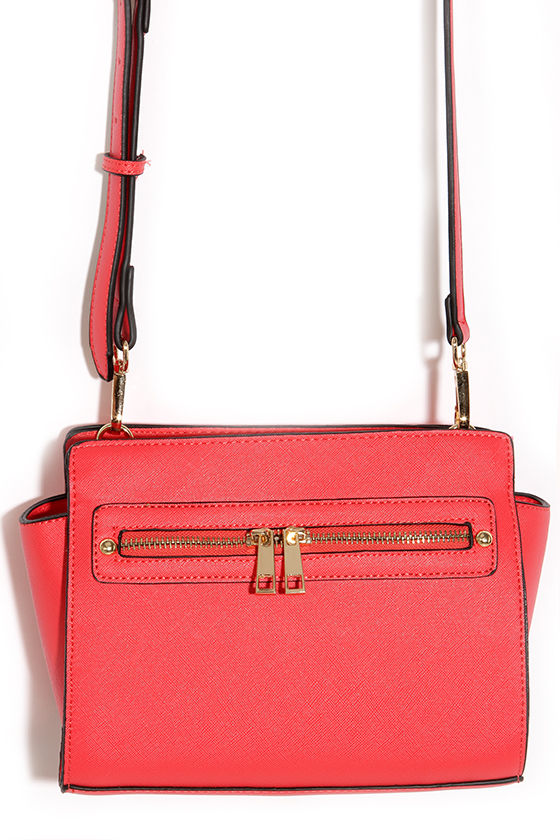 Cute Coral Red Purse - Winged Pursed - Vegan Leather Purse - $43.00