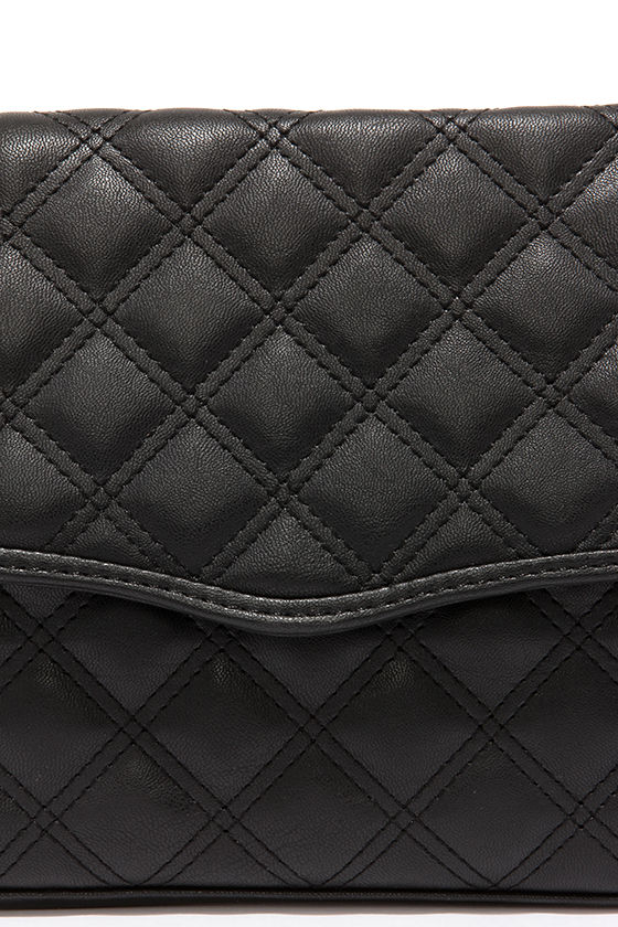 Chic Black Purse - Quilted Purse - Vegan Leather Purse - $39.00