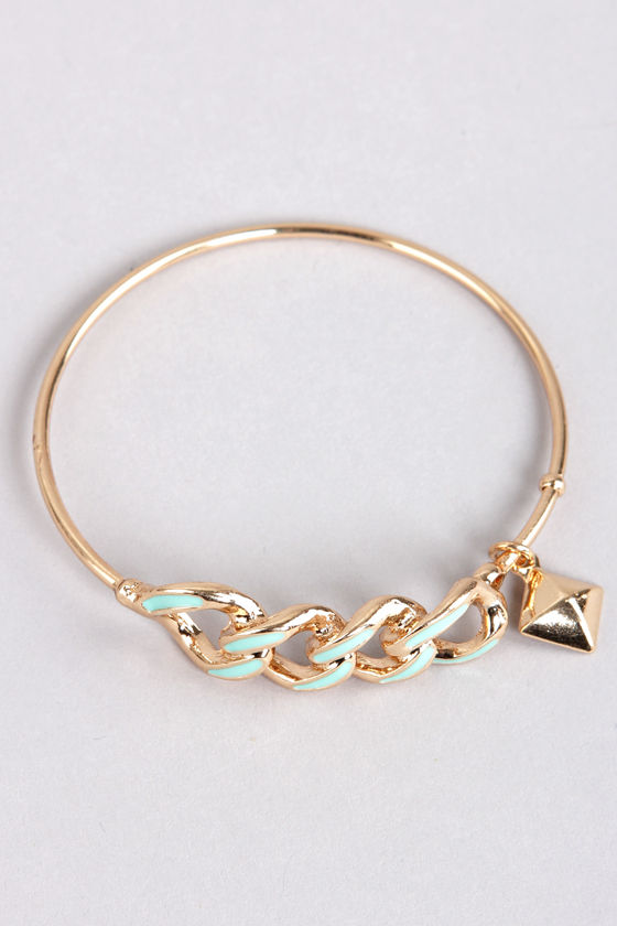 Gorgeous Mint Bracelet - Gold Bracelet - Chain Bracelet - $10.00 - Lulus