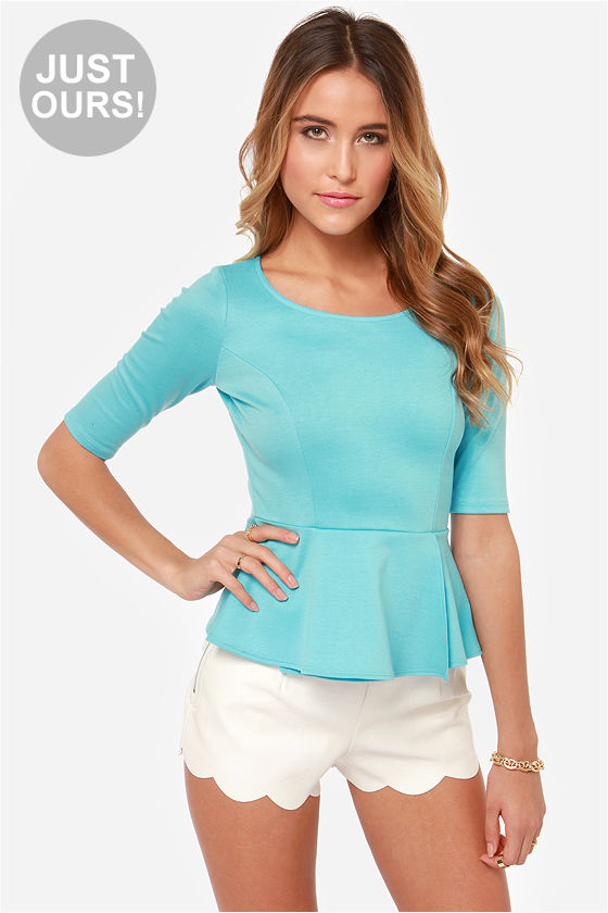 Cute Blue Top - Peplum Top - Knit Top - $35.00 - Lulus