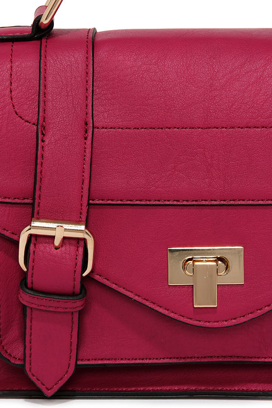 Chic Magenta Purse - Magenta Satchel - Crossbody Satchel - $41.00
