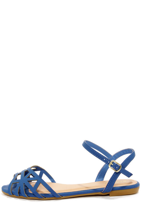 Cute Blue Sandals - Cutout Sandals - Vegan Sandals - $21.00 - Lulus