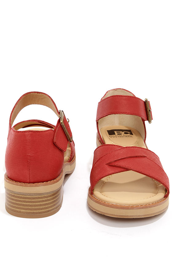 Cute Leather Sandals - Red Sandals - Red Shoes - $83.00 - Lulus