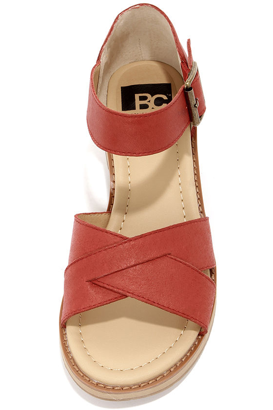 Cute Leather Sandals - Red Sandals - Red Shoes - $83.00