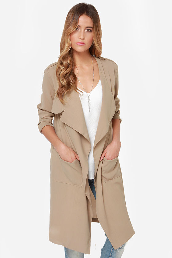 Cool Beige Coat - Trench Coat - Long Coat - $49.00 - Lulus