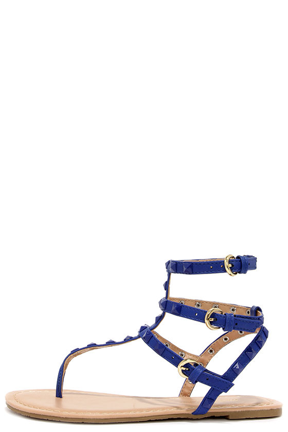 Cute Blue Sandals - Studded Sandals - Thong Sandals - $21.00 - Lulus