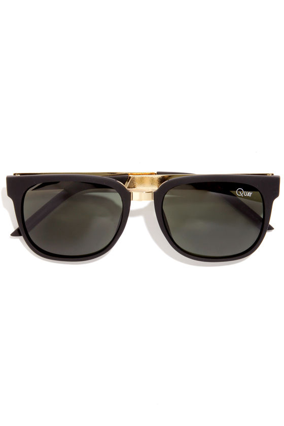 Quay Oslo Black Sunglasses 4500 Lulus
