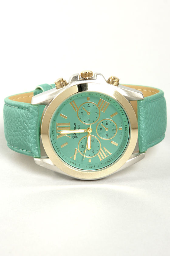 Cute Mint Green Watch - Mint Watch - Gold Watch - $20.00 - Lulus