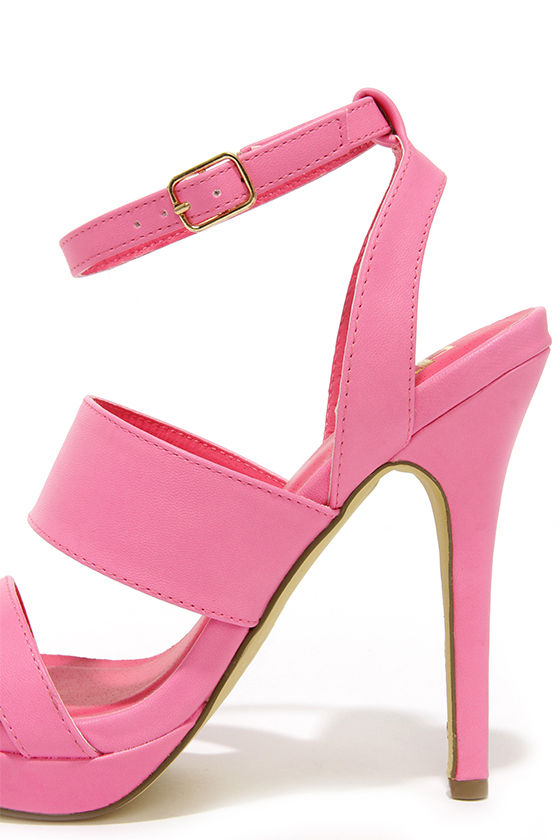 Cute Pink Heels - High Heel Sandals - $23.00