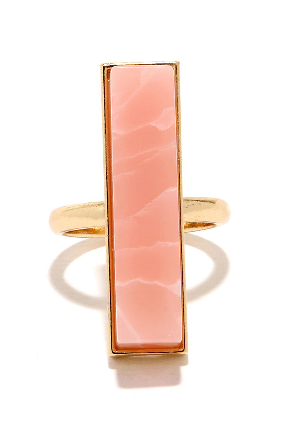 Pretty Pink Ring - Crystal Ring - Gold Ring - $10.00 - Lulus
