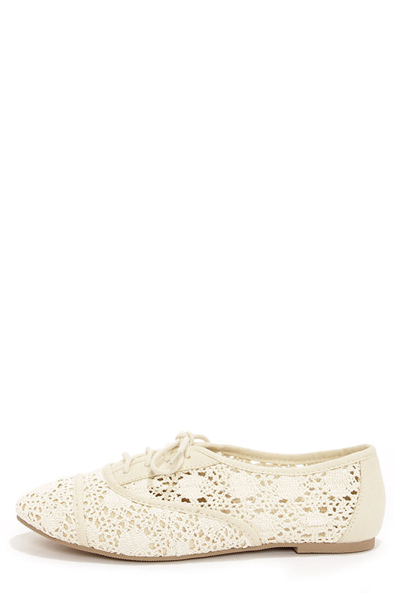 Cute Lace Shoes - Lace-Up Flats - Lace Flats - $23.00 - Lulus