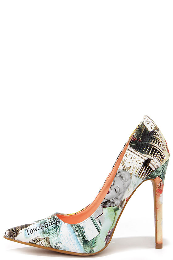 Cute Print Pumps - Pointed Pumps - Print Heels - $34.00 - Lulus