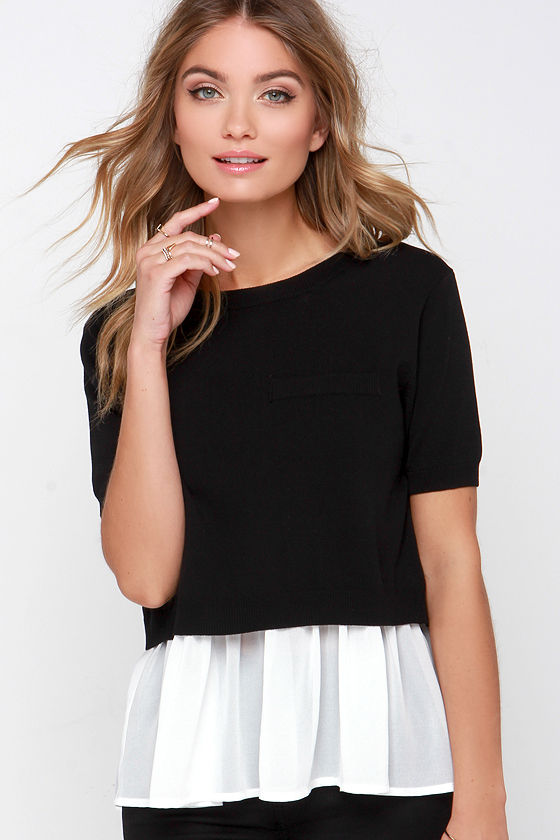 Cool Ivory and Black Top - Layered Top - Two-Piece Top - $54.00 - Lulus