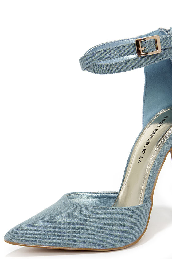 Womens Blue Denim Heels at Sabrina Swensen blog