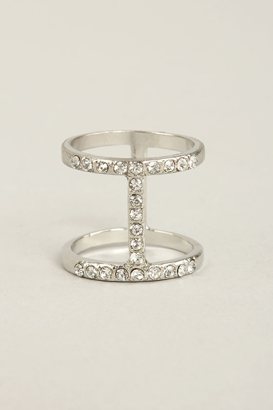 Pretty Silver Ring - Rhinestone Ring - $10.00 - Lulus