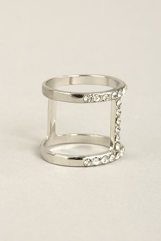 Pretty Silver Ring - Rhinestone Ring - $10.00 - Lulus