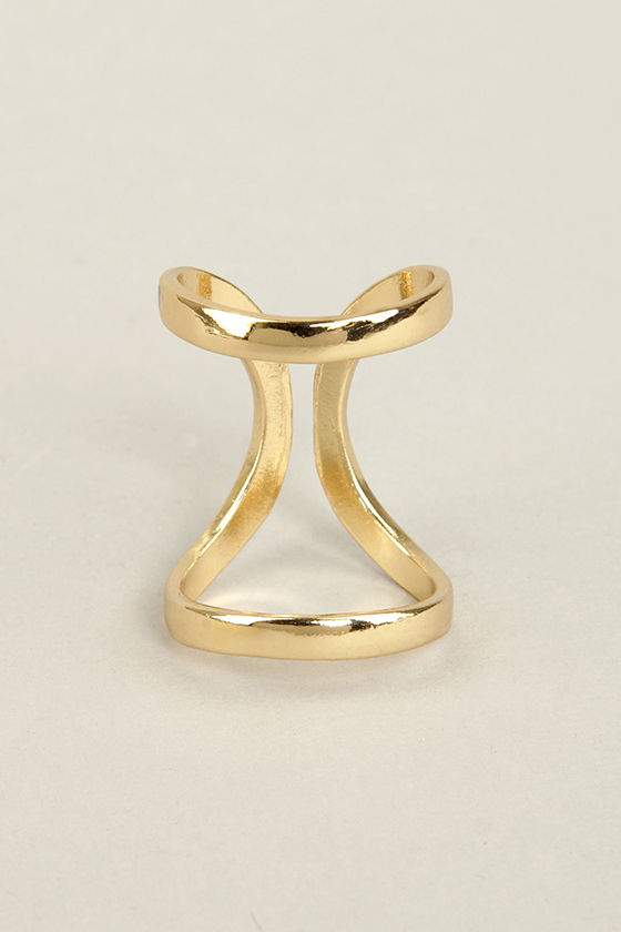 Pretty Gold Ring - Double Ring - $10.00 - Lulus