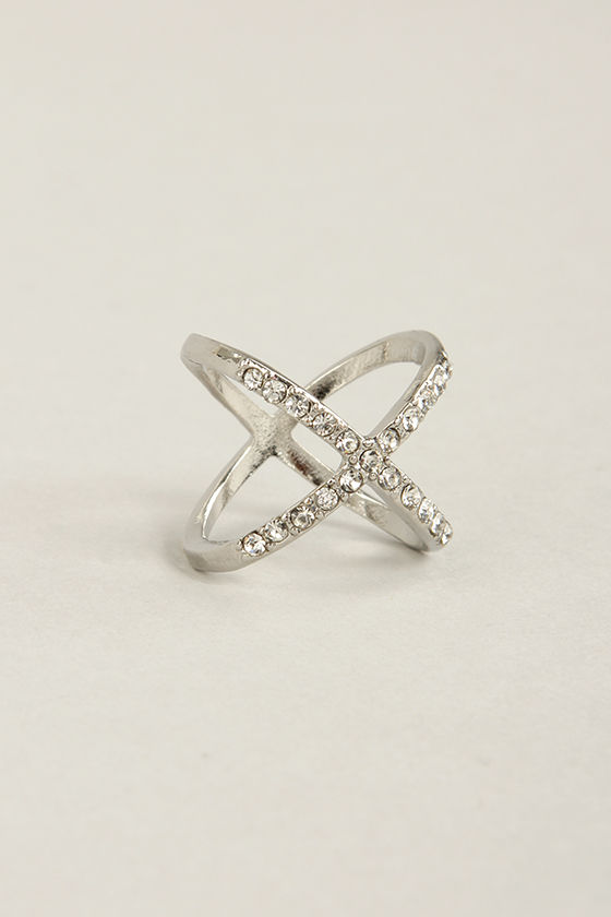Pretty Silver Ring - Rhinestone Ring - $10.00 - Lulus