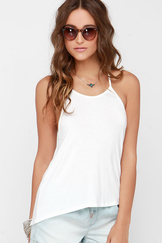 Cute Ivory Top Tank Top T Back Top White Top 27 00