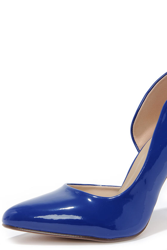 Chic Blue Pumps - D'Orsay Pumps - Pointed Toe Pumps - $24.00