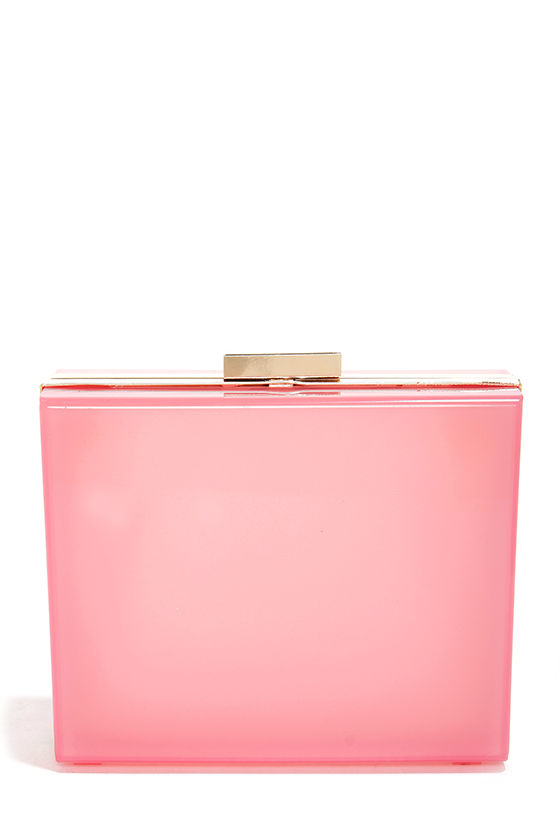 Cute Pink Clutch - Lucite Clutch - Pink Purse - Box Clutch - $35.00 - Lulus